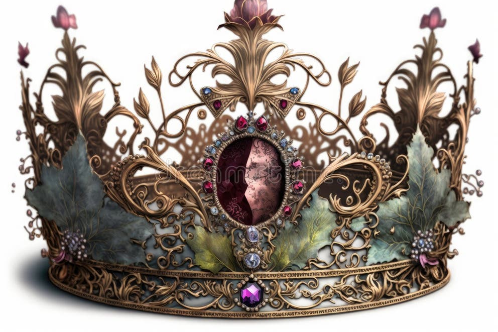 A Crown Fit for a Queen, Superimposed on a Blank White Background Stock ...