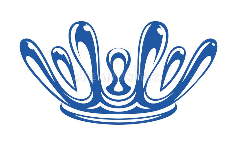Crown Formed by Drops of Water Splash Stock Vector - Illustration of ...