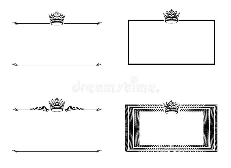 Crown Frame Set stock vector. Illustration of ornate - 31892435