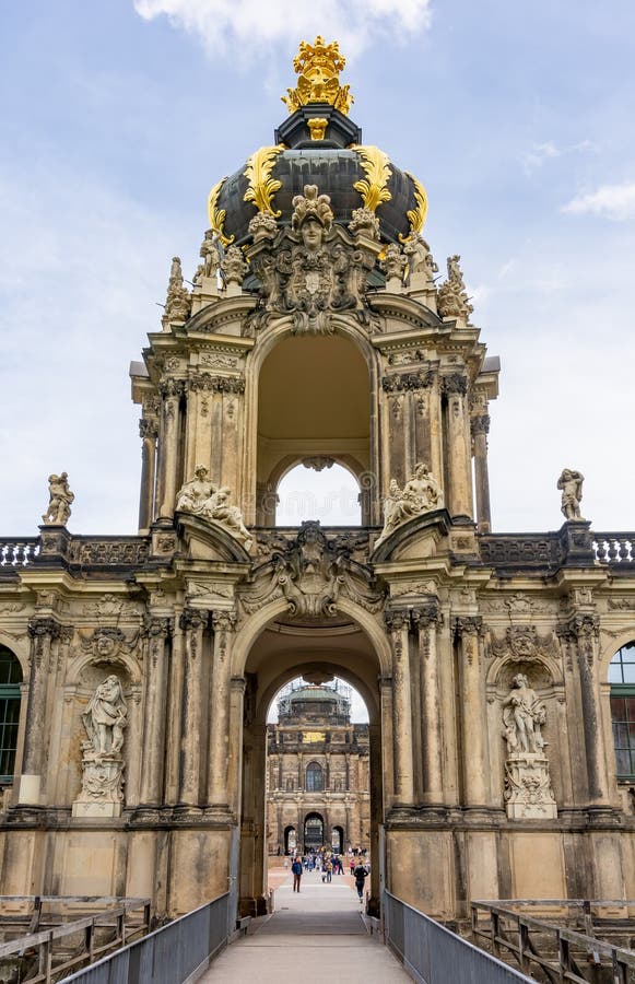 Crown Gate in Dresdner Zwinger, Dresden, Germany Stock Photo - Image of ...