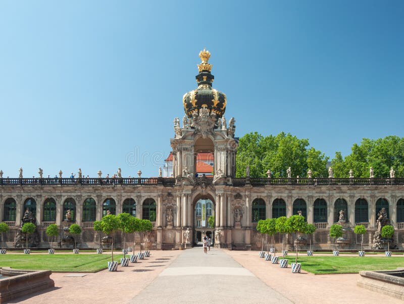The Crown Gate of the Zwinger Palace in Dresden. Editorial Stock Photo ...