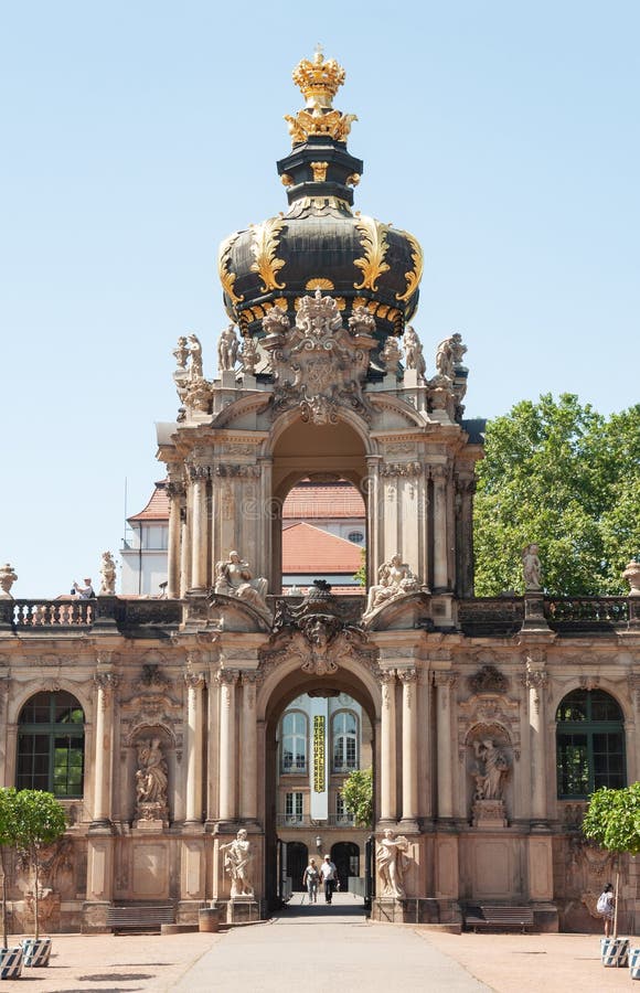The Crown Gate of the Zwinger Palace in Dresden. Editorial Stock Photo ...