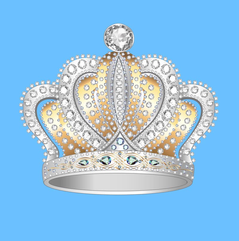 Crown of Gold Silver and Precious Stones Stock Vector - Illustration of ... Crown of Gold Silver and Precious Stones Stock Vector - Illustration of ...