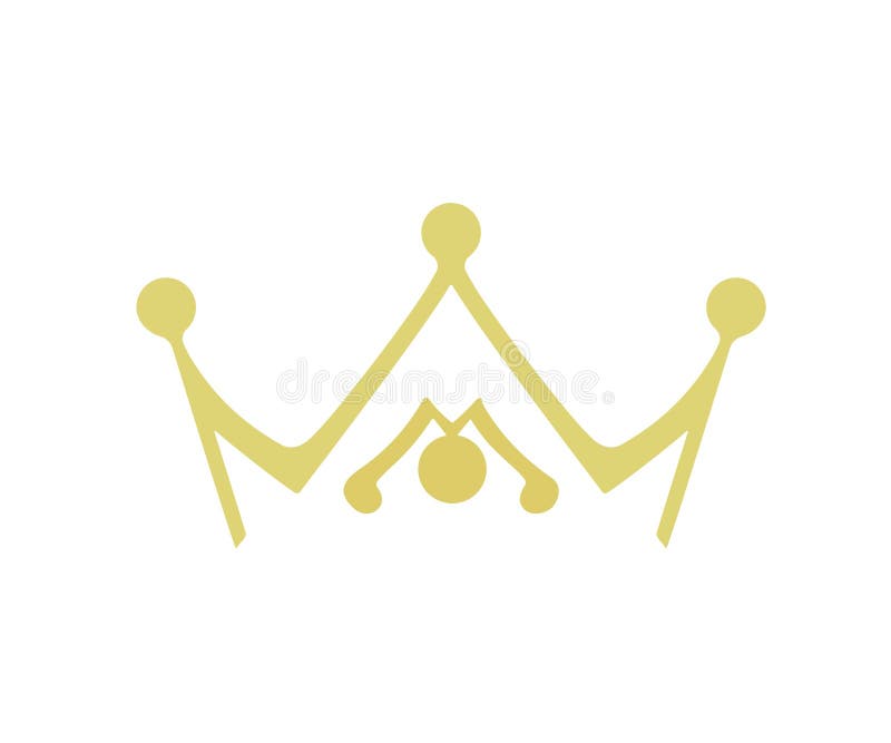 Golden Crown Logo a King Luxury Symbol Gold Queen Logotype Illustration ...