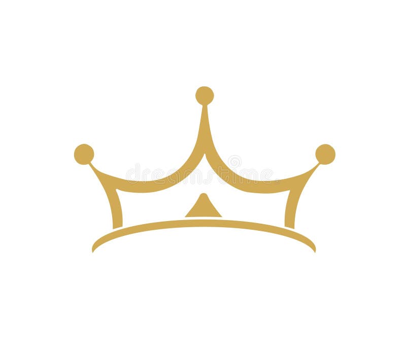 Golden Crown Logo a King Luxury Symbol Gold Queen Logotype Illustration ...
