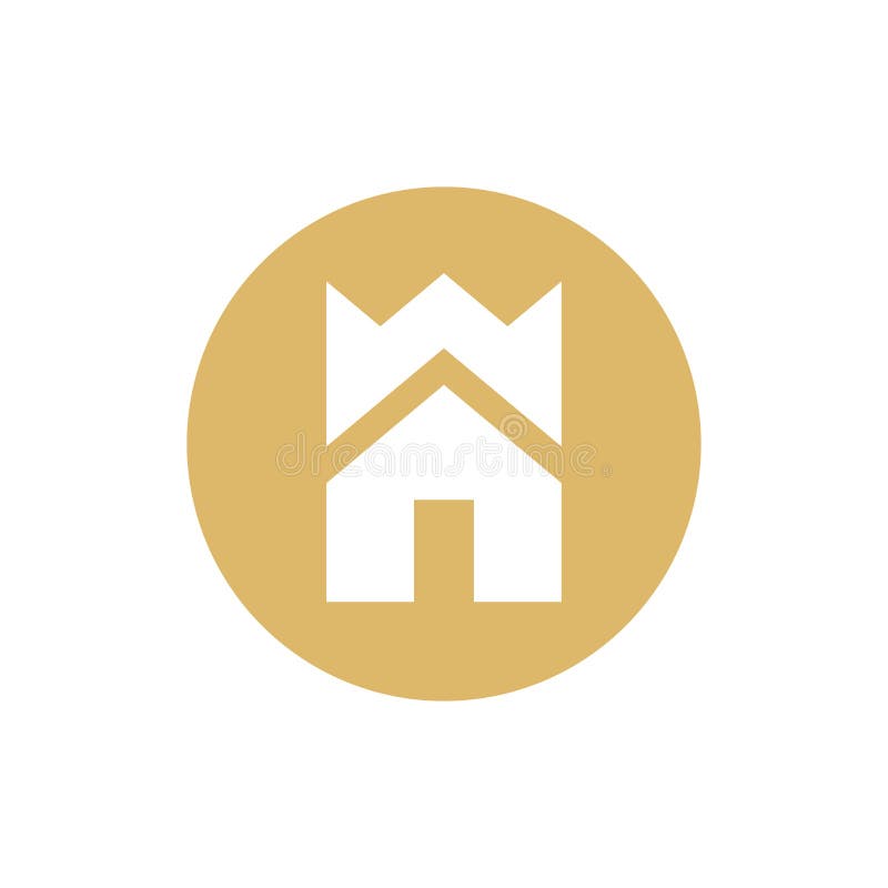 Crown Home Logo, Crown House Logo Icon Vector Stock Vector ...