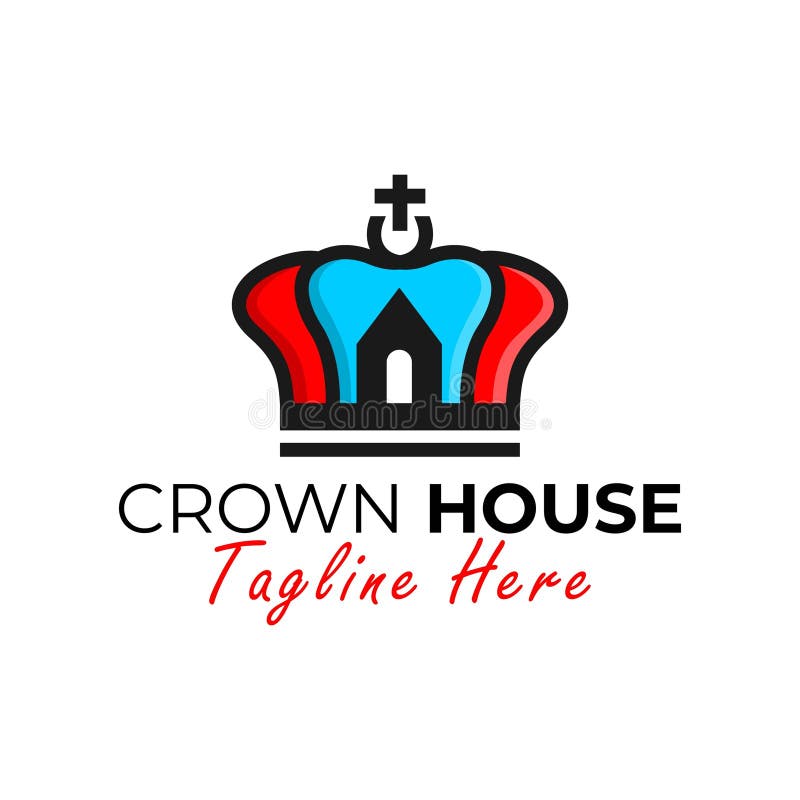 Crown House Vector Illustration Logo Design Stock Vector - Illustration ...