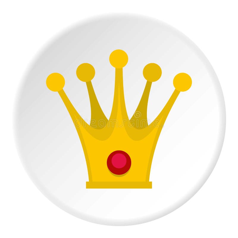 Crown icon circle stock vector. Illustration of stone - 95329217