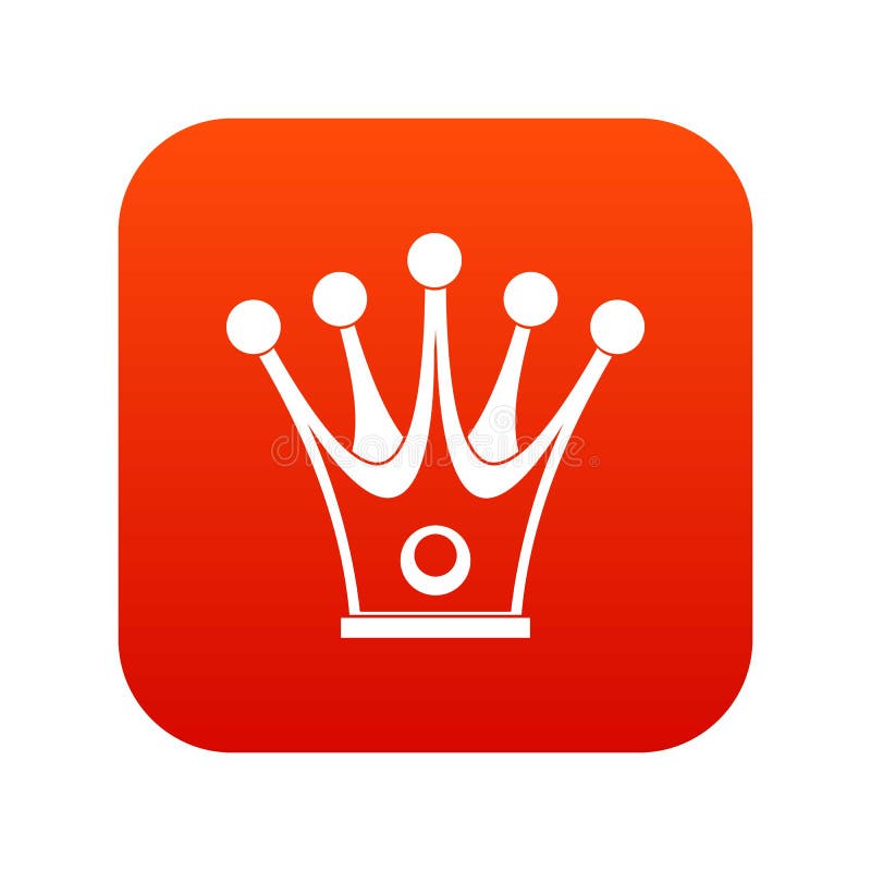 King Crown Icon Digital Red Stock Illustrations – 65 King Crown Icon ...