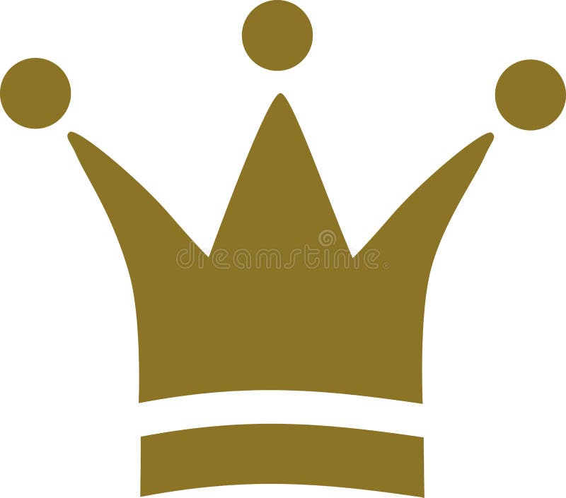 Crown icon golden stock illustration. Illustration of silhouette ...