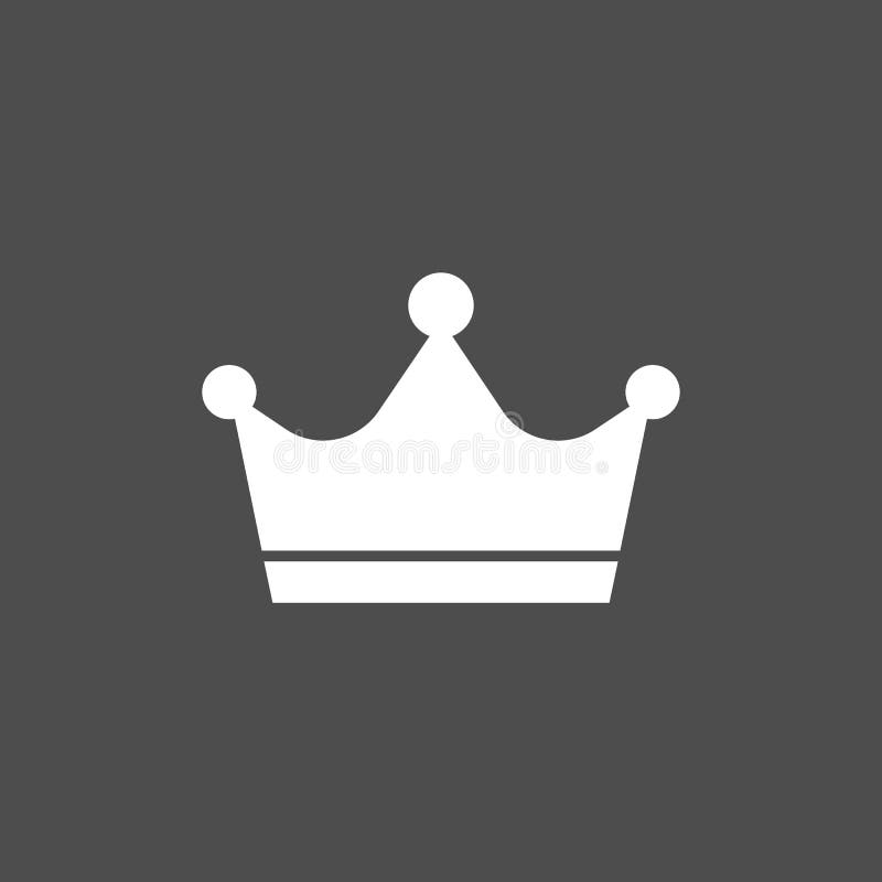 Crown Icon. Grey on White Background. Vector Illustration, Flat Design ...