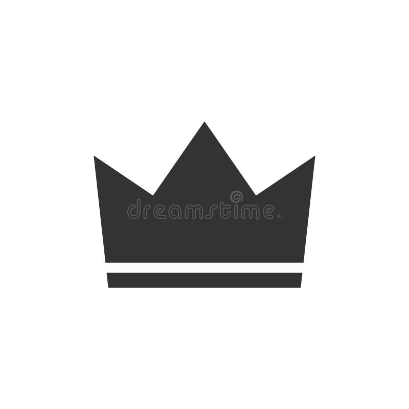 Crown Icon. Grey on White Background. Vector Illustration, Flat Design ...