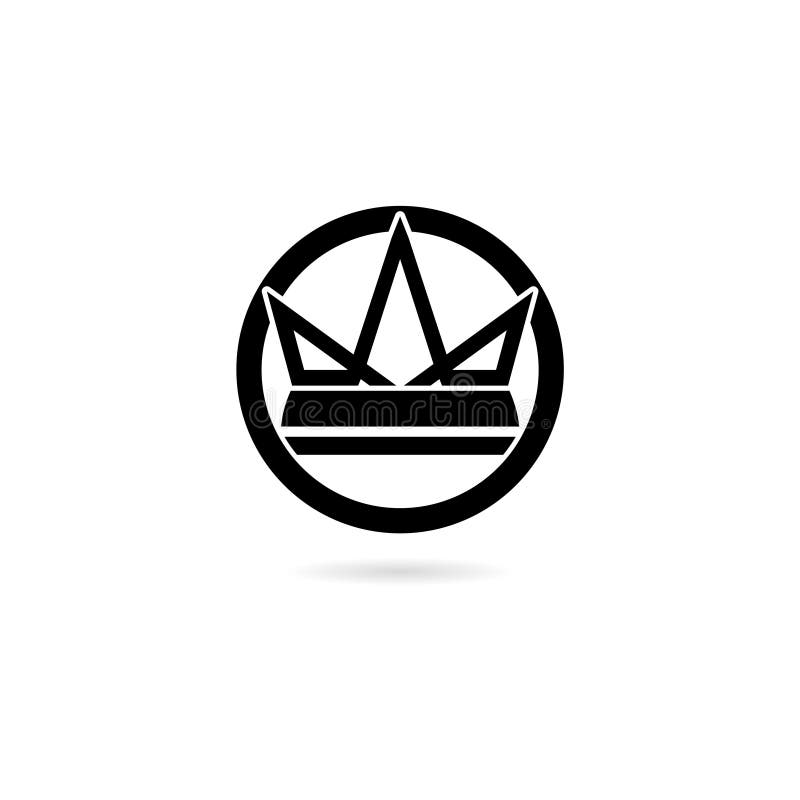 Crown Circle Icons on White Background. Vector Illustration Stock ...