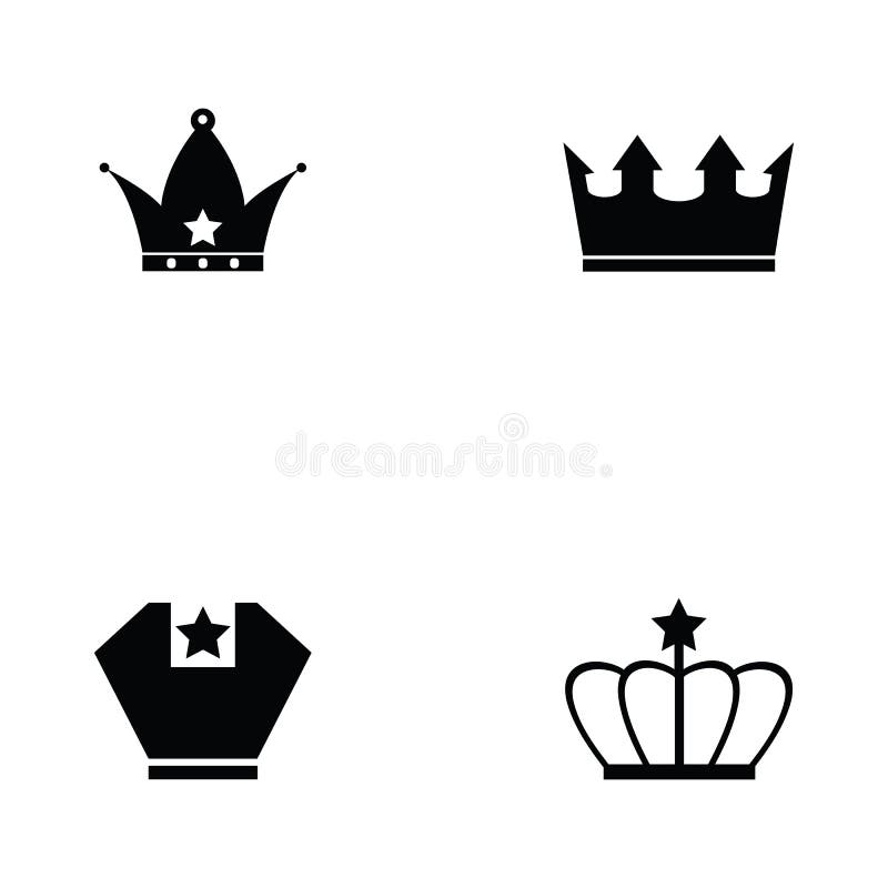 Crown icon set stock vector. Illustration of history - 107347606