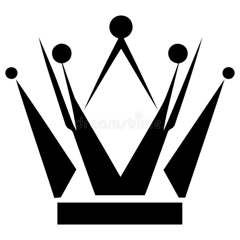 Crown Icon silhouette stock vector. Illustration of elements - 345419127