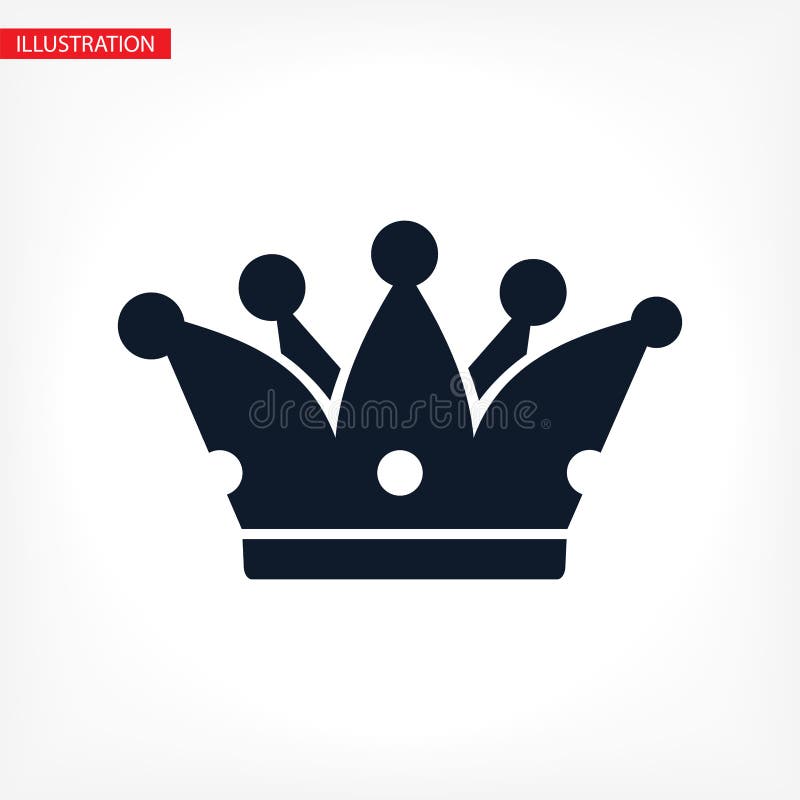 Crown Icon in Trendy Flat Style Isolated on Grey Background. Crown ...