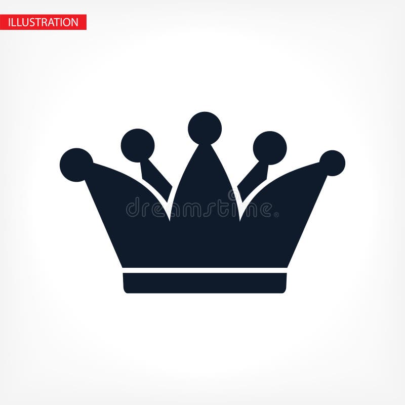 Crown Icon in Trendy Flat Style Isolated on Grey Background. Crown ...