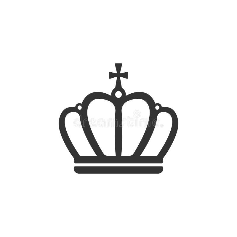 Crown Icon in Trendy Flat Style on White Background. Imperial State ...