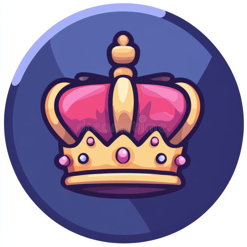 Crown Icon. Vector Illustration of Princess Crown. Cartoon Style Stock ...