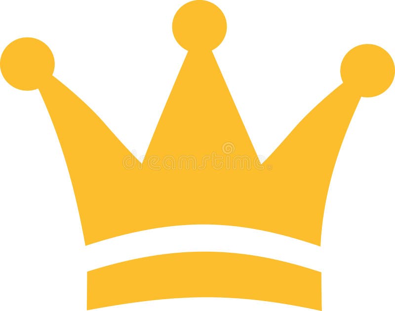 Yellow Crown Icon Logo Template. King Icon Stock Vector - Illustration ...
