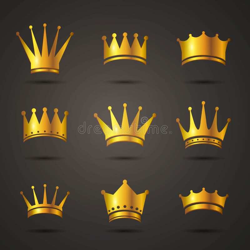 Crown Icons stock illustration. Illustration of design - 87376086