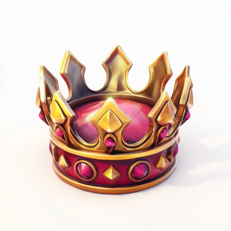 Crown for Icons and Symbols. 3D Rendering of the Crown Stock ...
