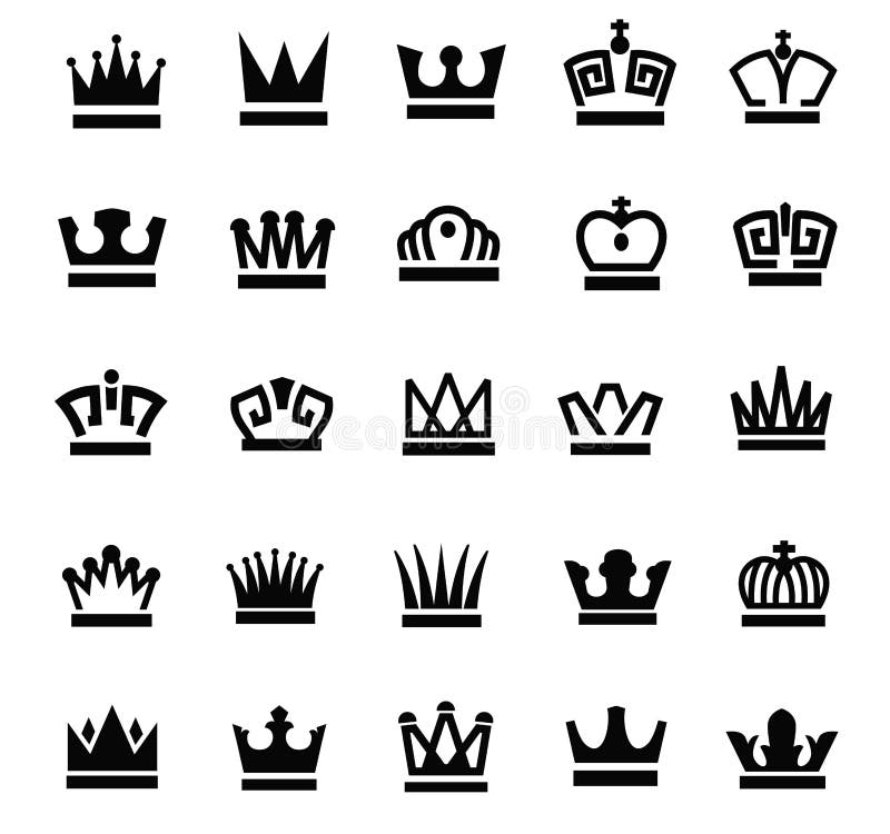 Crown symbols stock vector. Illustration of kingdom, history - 33762028