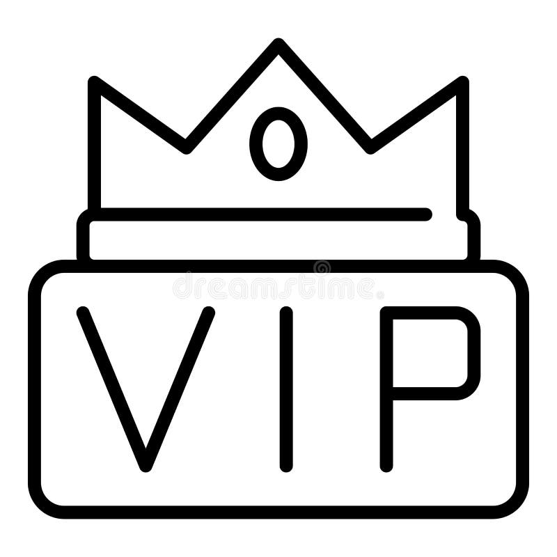 Crown on the Inscription VIP Icon, Outline Style Stock Vector ...