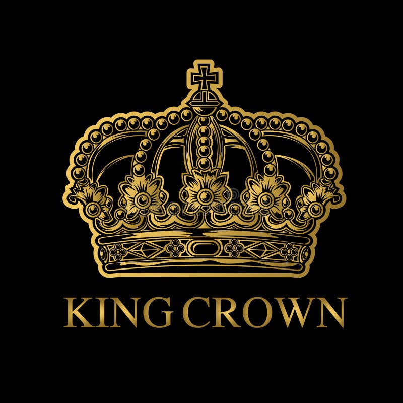 Crown King and Queen Set Black and White King Queen Vector Illustrator ...