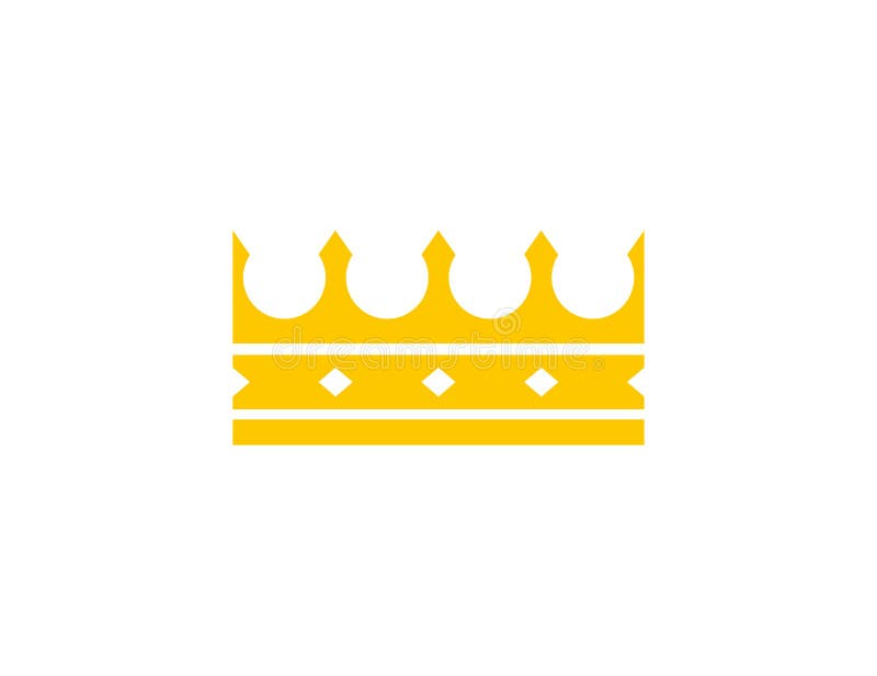 Crown King Yellow Icon in Flat Style. Isolated Vector Stock Vector ...
