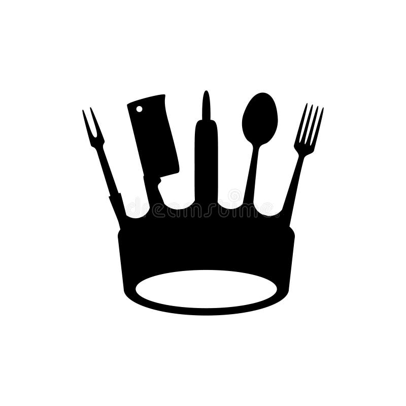 Crown of kitchen utensils stock vector. Illustration of dinner - 70372520