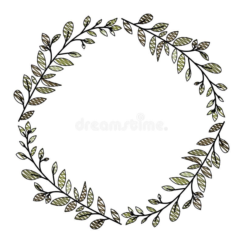 Crown leafs circular frame stock vector. Illustration of crown - 145631239