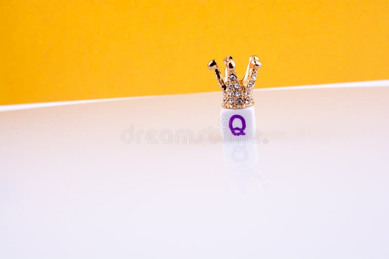 Crown on letter cube stock photo. Image of education - 118322902
