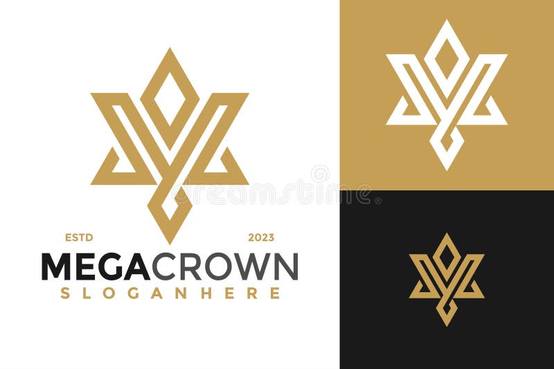 Crown Letter M Monogram Logo Design Vector Symbol Icon Illustration ...