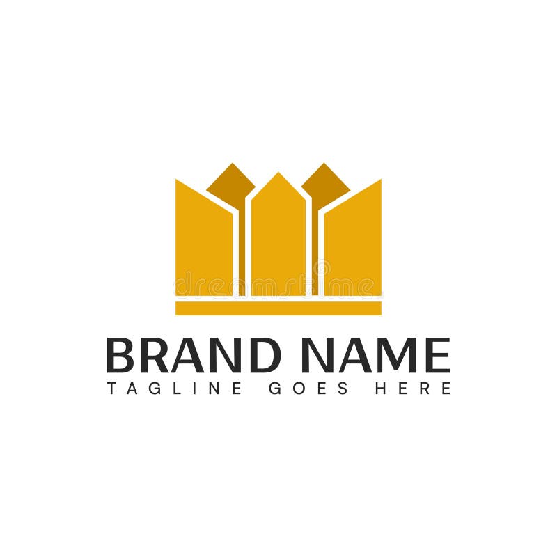 Crown Building Real Estate Logo Design Concept Stock Vector ...