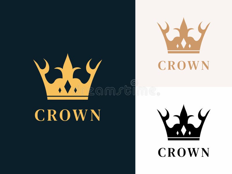 Crown Logo Design Vector Template. Premium Crown Style Logo Icon Stock ...