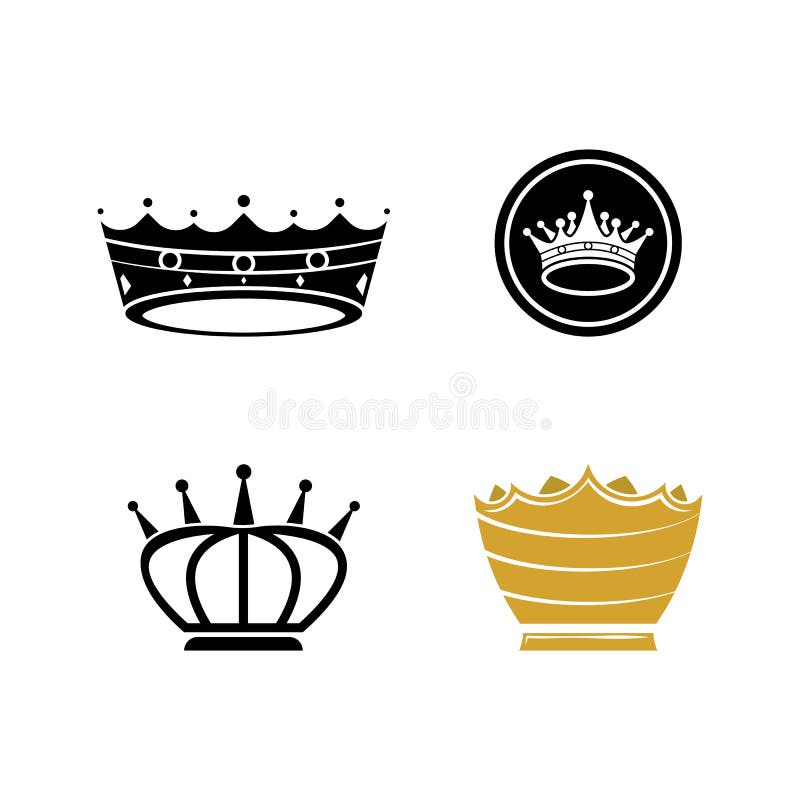 Crown Logo Icon Vector Design Stock Vector - Illustration of isolated ...