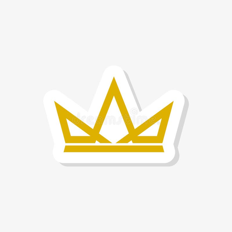 Crown Logo Template, Crown Simple Sticker Stock Vector - Illustration ...