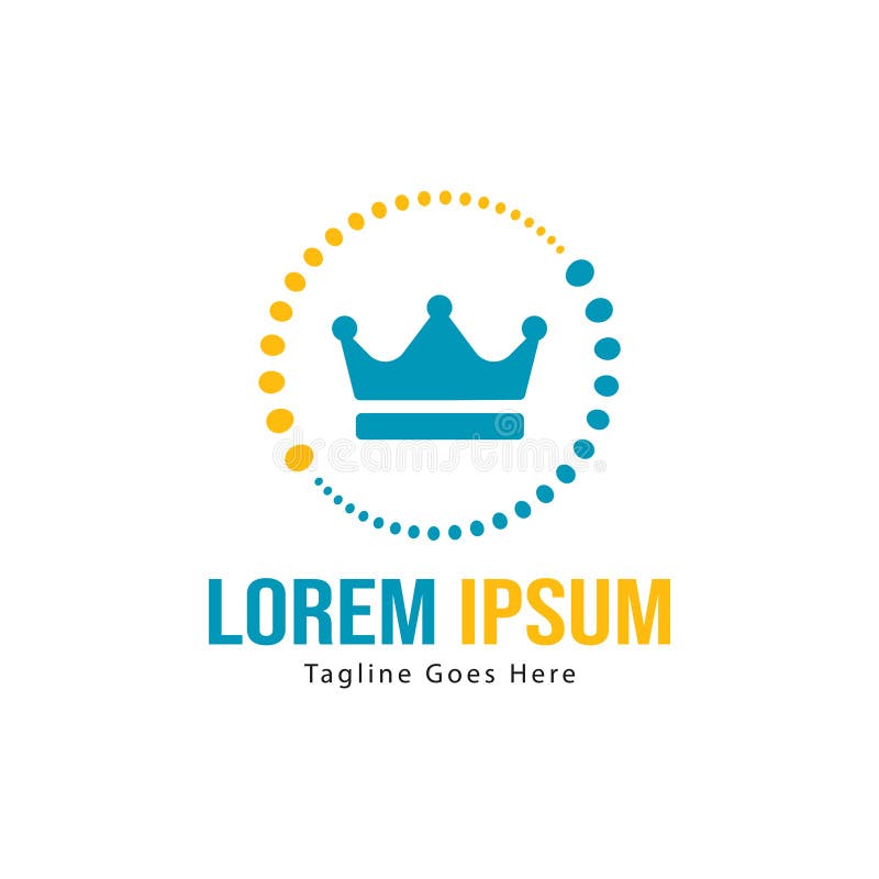 Crown Logo Template Design with Frame. Minimalist Crown Logo Vector ...
