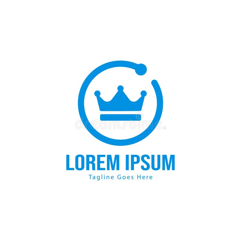 Crown Logo Template Design with Frame. Minimalist Crown Logo Vector ...