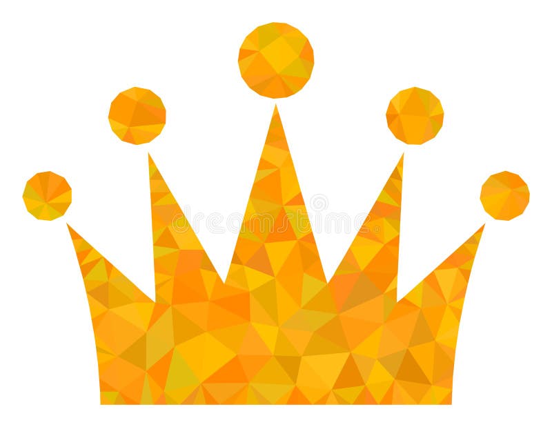 Crown Lowpoly Icon stock vector. Illustration of king - 220717284