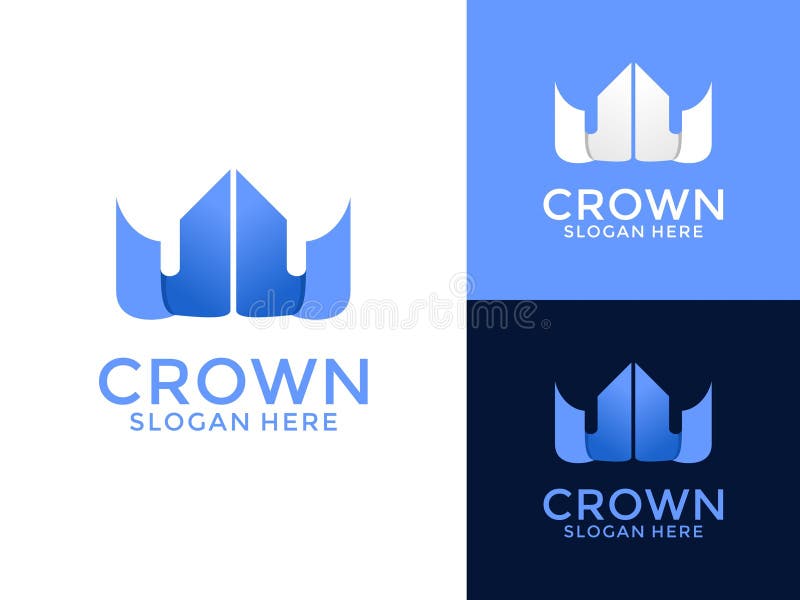 Crown Luxury Logo Vector, Creative King Queen Logo Design Template ...