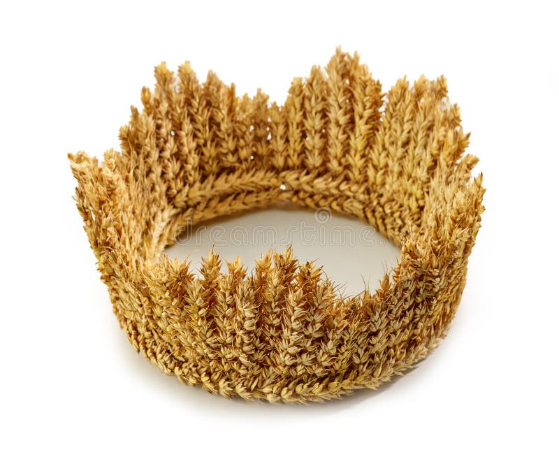 Crown Made of Wheat Ears of Cereals Stock Image - Image of cereal, farm ...