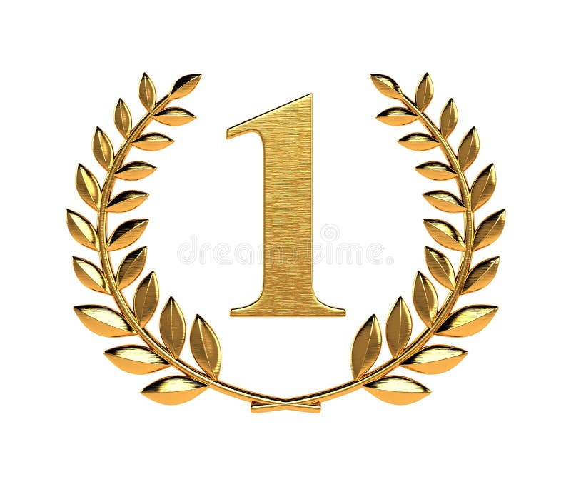 Crown Number of Laurel stock illustration. Illustration of decoration ...