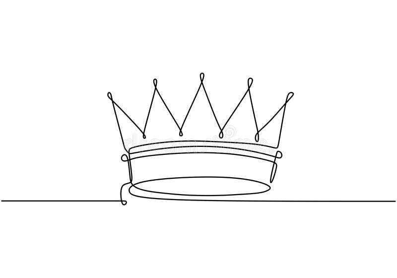 Crown one line drawing stock vector. Illustration of king - 319700707