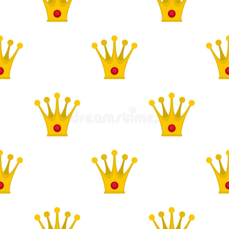 Crown pattern seamless stock vector. Illustration of repeat - 108553113