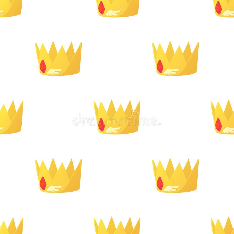 Crown Pattern Seamless Vector Stock Illustration - Illustration of ...