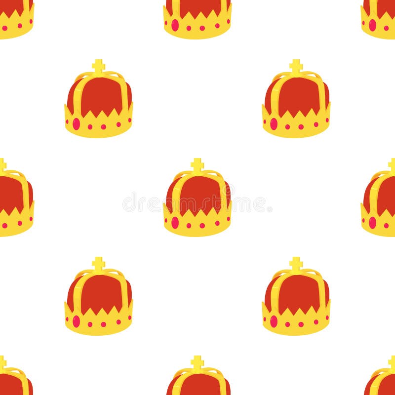 Crown Pattern Seamless Vector Stock Vector - Illustration of cartoon ...