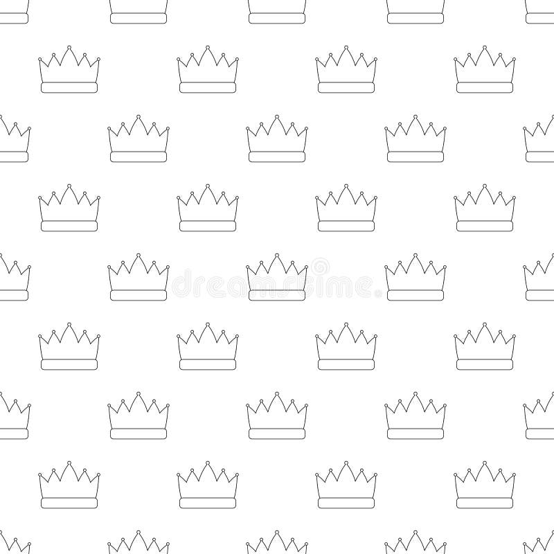 Crown pattern seamless stock illustration. Illustration of king - 125948781