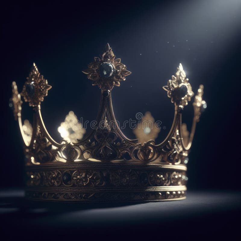 The Crown is Placed on the Head Closeup, Coronation on a Black ...